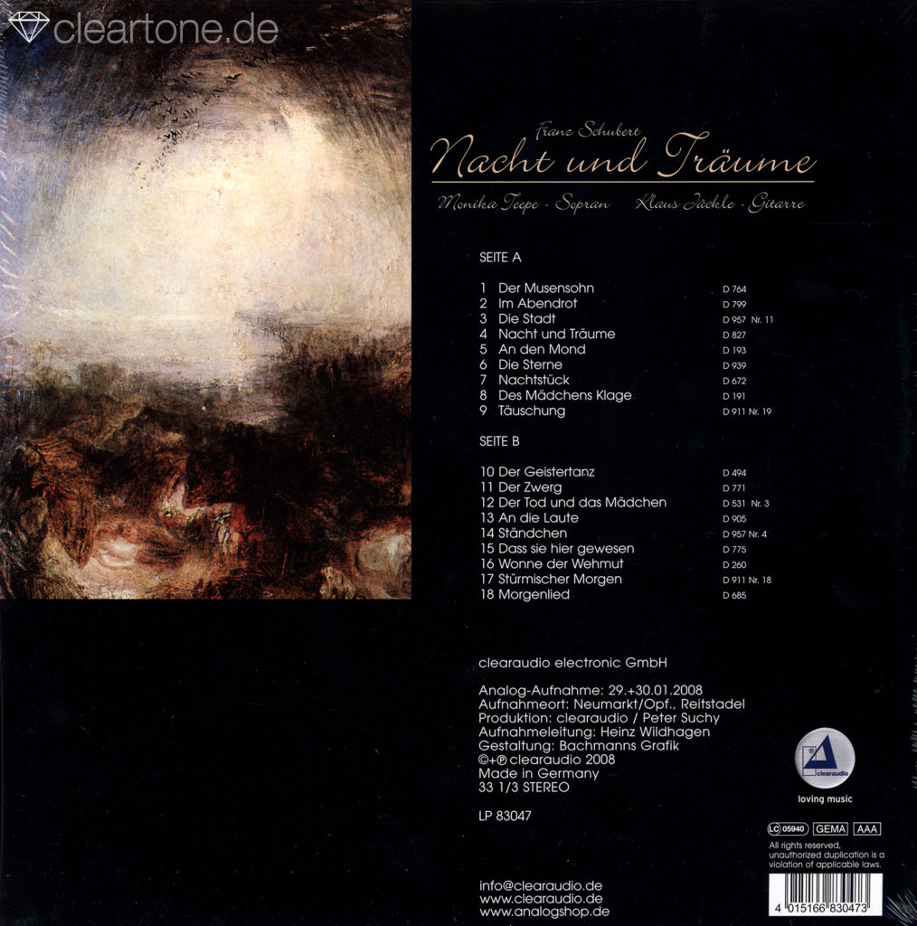 Klassik, LPs, Musik - MONIKA TEEPE KLAUS JÄCKLE Nacht und Traume ...